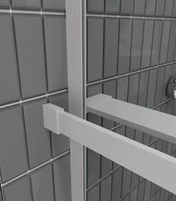 Erga Paris, sprchová zástěna Walk-In 30x200 cm, 8mm šedé sklo, bílý matný profil, ERG-V02-PARIS-030x200-GR-WH