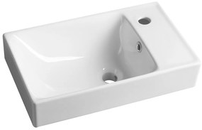 Sapho NUALI keramické umyvadlo 50 x 30 cm  pravé bílá TU0129