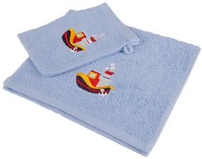 Vesna | Dětský ručník s výšivkou Parník 30x50cm