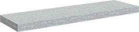 Plovoucí nástěnné police 2 ks betonově šedé 80x23,5x3,8 cm MDF 326601