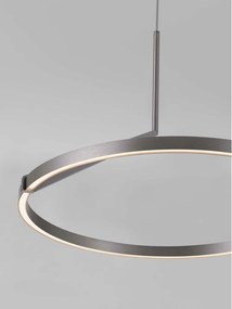 Hliníkové LED stmívatelné závěsné svítidlo ve stříbrné barvě ø 60 cm Tilia – Nova Luce