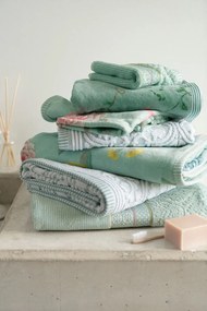 Pip Studio ručníky z bavlněného froté Tile de Pip, světle modré (Luxusní ručníky z bavlněného froté v designu Tile de Pip ve světle modrébarvě )