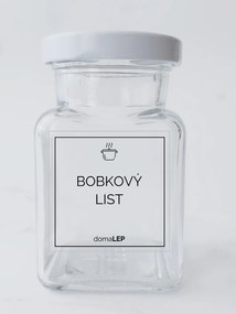 Samolepka na kořenky BOBKOVÝ LIST průhledná 5 × 5 cm základní písmo