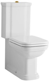 Kerasan WALDORF WC kombi, spodní/zadní odpad, bílá-bronz - WCSET18-WALDORF