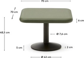 Zahradní konferenční stolek s betonovou deskou 70x70 cm Esilda – Kave Home