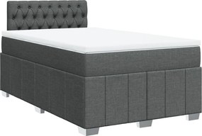 Box spring postel s matrací tmavě šedá 120x200 cm textil 3287043