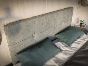 Kontinentální postel 160 cm Nivela (beton) (s matrací a úl. prostorem). 1043423
