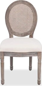 Jídelní židle 6 ks krémové textil 274621
