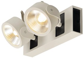 SLV Kalu, bílá LED bodovka, 2x10W 60° LED 3000K, výška 16,5cm