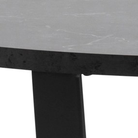 ACTONA Kulatý jídelní stůl AMBLE černý ⌀110 cm
