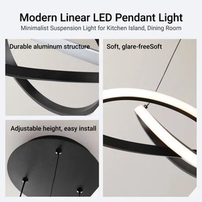 Brilagi - LED Stmívat. lustr na lanku INFINITY LED/55W/230V 50x50 cm černá + DO