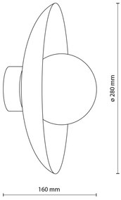 Nástěnné svítidlo SLATE 1xG9/8W/230V pr. 28 cm béžová