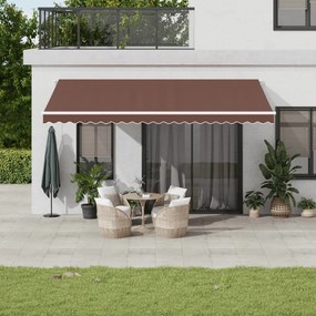 Automatická zatahovací markýza hnědá 500 x 350 cm 3215397