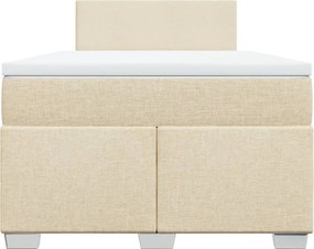 Box spring postel s matrací krémová 120x190 cm textil 3288125