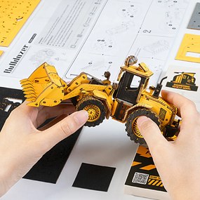 RoboTime 3D dřevěná mechanická skládačka Nakladač