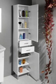 Aqualine, ZOJA/KERAMIA FRESH skříňka vysoká 35x184x29cm, bílá, 51220