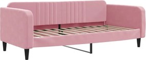 Válenda s přistýlkou růžová 100 x 200 cm samet 3197073