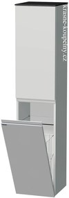 Intedoor TARA koupelnová skříňka s košem na prádlo, 35 cm, 2 dveře,pravá,TA SV 35 2D K P Varianta: A0016 Bílá LESK