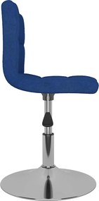 Otočné jídelní židle 6 ks modré textil 3087462