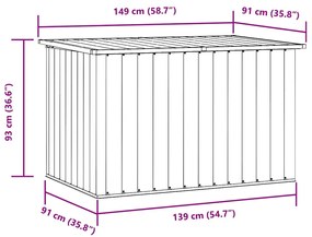 vidaXL Marketos Zahradní úložný box hnědý 149 x 99 x 93 cm