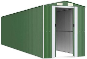 Zahradní kůlna zelená 192x855x223 cm pozinkovaná ocel 3147435