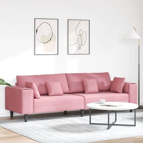 Pohovka Růžová 250 x 77 x 76 cm samet 3335156