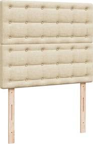 Box spring postel s matrací krémová 120x200 cm textil 3292774