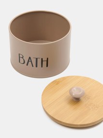 Sinsay - Úložná krabička s nápisem „Bath“ - hnědá