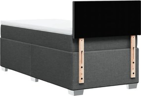 Box spring postel s matrací tmavě šedá 90x200 cm textil 3285765
