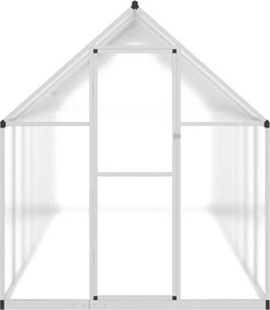Skleník s podkladovým rámem stříbrný 445 x 169 x 195 cm hliník 3266332