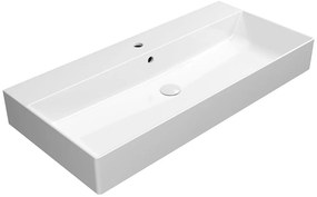GSI KUBE X keramické umyvadlo 100 x 47 cm s přepadem Extra Glaze bílá 9423111