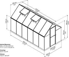 Palram - Canopia Multiline 6x12 - polykarbonátový skleník