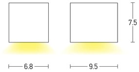 Zambelis E306 venkovní nástěnné svítidlo černé, 1xGU10, 7,5cm