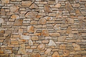 DIMEX | Samolepicí vliesová fototapeta na zeď Starý opálený kámen MA-5-2406 | 375 x 250 cm | béžová, hnědá