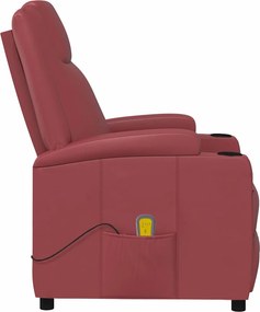 Masážní křeslo vínové umělá kůže 321315