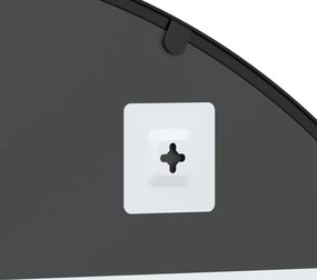 vidaXL Nástěnné zrcadlo černé 100 x 110 cm oblouk železo [3200612]