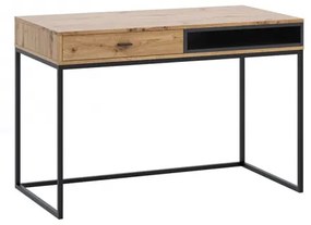 Moderní psací stůl Olier OL01, Barva: dub artisan / dub artisan + černý Mirjan24 5903211008726