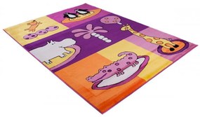 Dětský kusový koberec Bany fialový 80x150cm