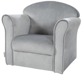 Světle šedé sametové dětské křesílko Lil Sofa – Roba