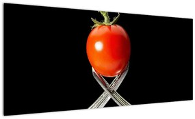 Obraz - rajče s vidličkami (100x40cm)