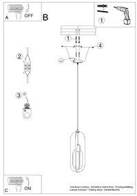 Sollux SL.1360 - Lustr na lanku NICUS 1xE27/15W/230V bílá
