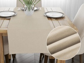 Biante Běhoun na stůl/imitace broušené kůže Alcantara ALC-007 Krémově béžový 20x120 cm