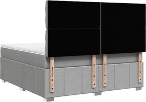 Box spring postel s matrací světle šedá 180 x 200 cm textil 3291754