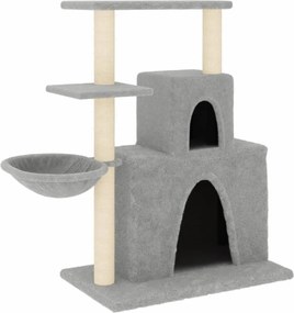 Škrabadlo pro kočky se sisalovými sloupky světle šedé 83 cm 171766