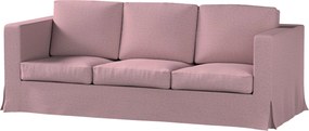 Potah na pohovku IKEA  Karlanda 3-místná nerozkládací, dlouhý barva růžová látka pletený vzor