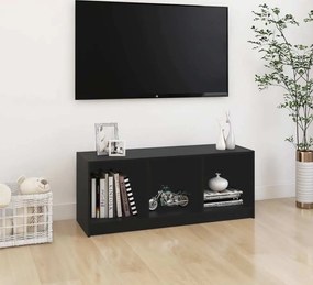 vidaXL TV stolek 104 x 33 x 41 cm masivní borové dřevo [809960] Barva: Černá