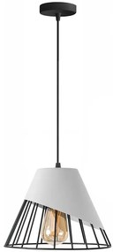 Toolight - závěsná stropní zrcadlová lampa E27 60W APP228-1CP, černá-bílá, OSW-00888
