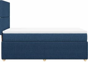 Box spring postel s matrací modrá 90x200 cm textil 3294238