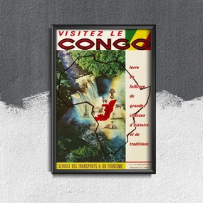 Dekorativní plakát Visitex le kongo afričan