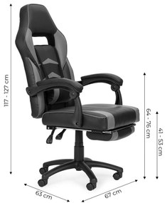 Herní židle Bioural černo-šedá